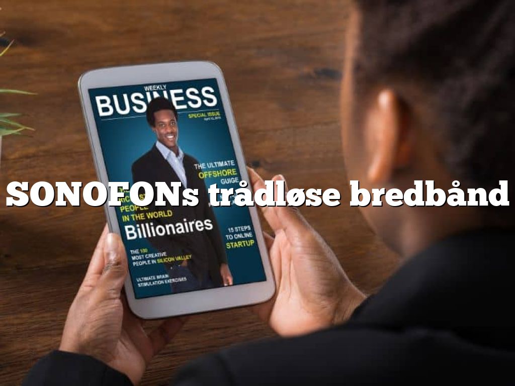 SONOFONs trådløse bredbånd - Bitconomy